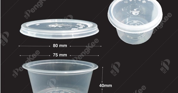 PLASTIC CONTAINER WITH LID (R4) (100ML)